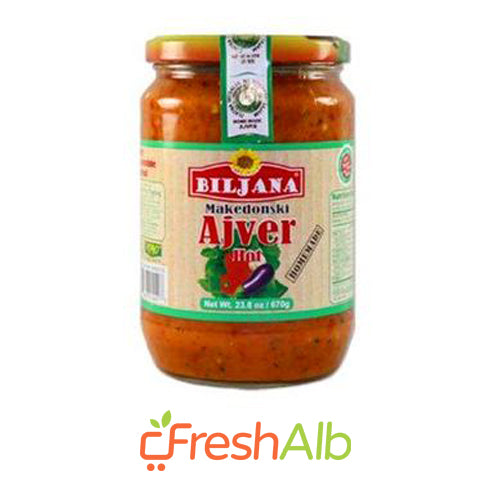 Biljana Homemade Ajvar Hot 670gr — FreshAlb